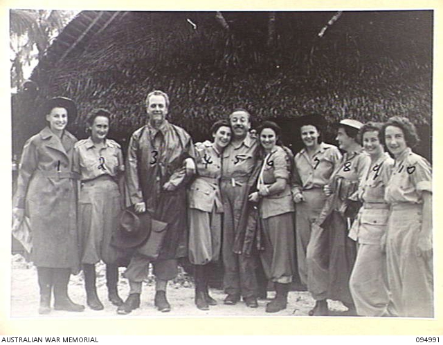 PALMALMAL, NEW BRITAIN. 1945-08-17. MR M. BANKS (5), LOOKS HAPPY WITH A ...