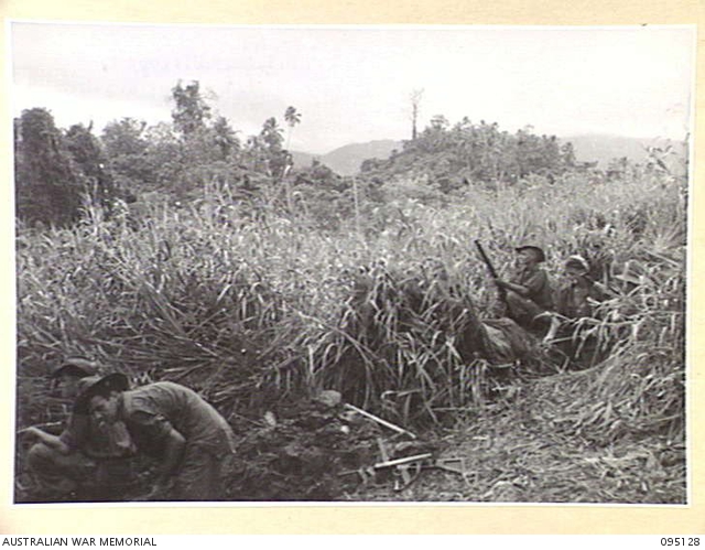 KIARIVU, NEW GUINEA, 1945-08-07. TROOPS OF C COMPANY, 2/7 INFANTRY ...