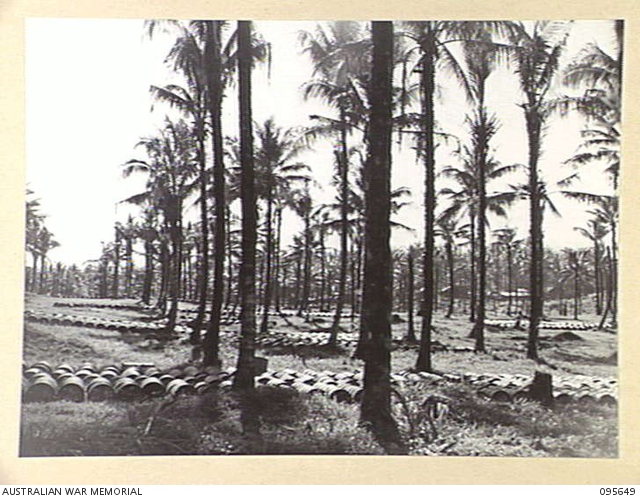 PALMALMAL, JACQUINOT BAY, NEW BRITAIN. 1945-09-01. HUNDREDS OF 44 ...