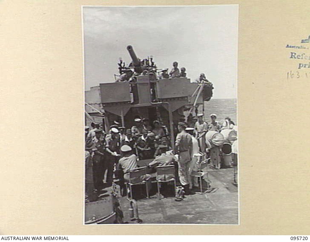 AT SEA OFF RABAUL, NEW BRITAIN. 1945-09-04. PRE- SURRENDER DISCUSSIONS ...