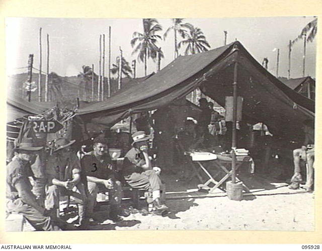 BORAM BEACH, WEWAK AREA, NEW GUINEA. 1945-08-30. MEMBERS OF ...