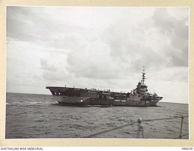 AT SEA OFF RABAUL, NEW BRITAIN. 1945-09-06. THE AIRCRAFT CARRIER HMS ...