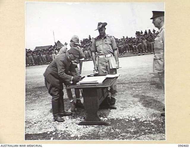 CAPE WOM, NEW GUINEA, 1945-09-13. LIEUTENANT-GENERAL H. ADACHI ...