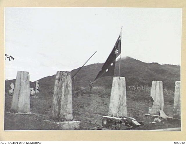 THE AUSTRALIAN FLAG, SIZE 30 X 15, WHICH WAS TAKEN TO RABAUL AND ...