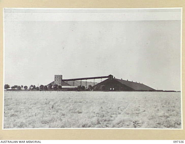 MURTOA, VICTORIA. FRONT VIEW OF TWO EMERGENCY WARTIME STORAGES. THE ...