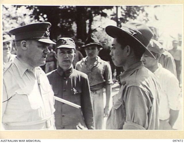 BLANCHE BAY, NEW BRITAIN. 1945-09-28. LIEUTENANT GENERAL J. NORTHCOTT ...