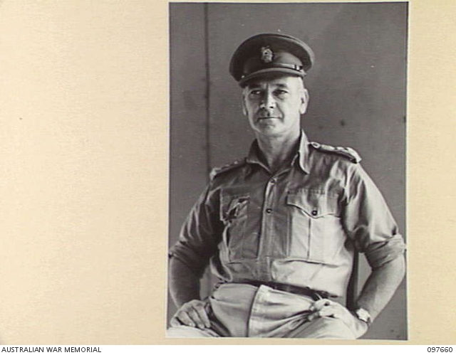 LAE, NEW GUINEA. 1945-10-04. COLONEL D.B. FARGHER, QUARTERMASTER ...