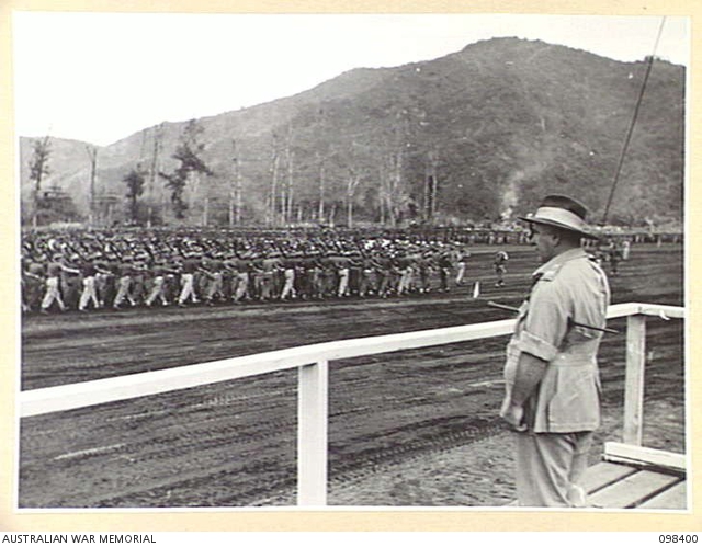 RABAUL, NEW BRITAIN. 1945-10-28. A CEREMONIAL PARADE AND MARCH PAST BY ...