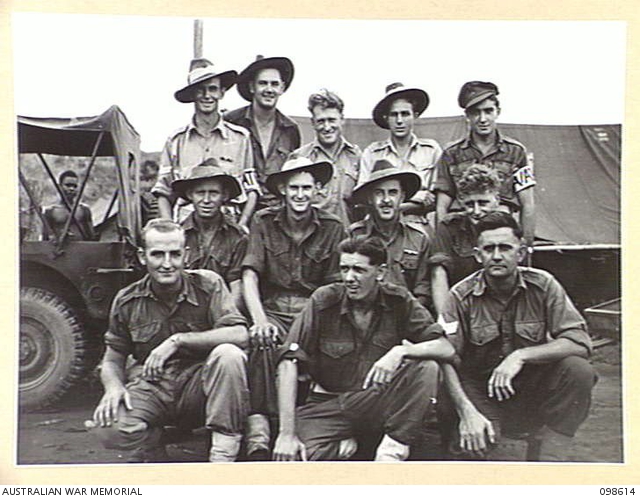 RABAUL, NEW BRITAIN. 1945-11-03. MEMBERS OF 8 MOVEMENT CONTROL UNIT ...