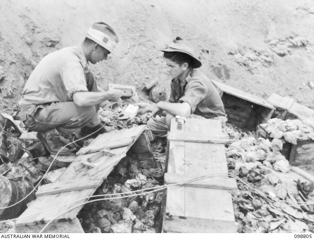 VULCAN, RABAUL AREA, NEW BRITAIN. 1945-11-14. LIEUTENANT J. MUNRO, AND ...