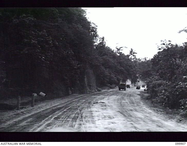 RABAUL, NEW BRITAIN, 1946-03-22. A PORTION OF THE FINISHED ROAD ...