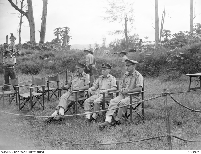 RABAUL, NEW BRITAIN, 1946-04-07. MAJOR-GENERAL B.M. MORRIS, GENERAL ...
