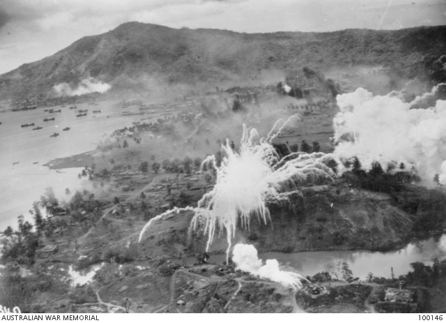 Simpson Harbour, Rabaul, New Britain. 1943-11-02. Aerial photograph of ...