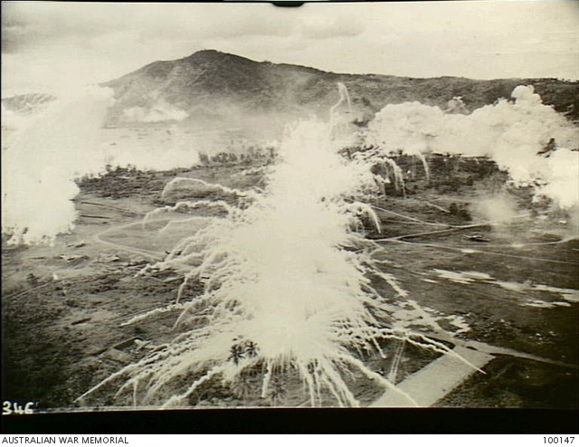 Simpson Harbour, Rabaul, New Britain. 1943-11-02. Aerial photograph of ...