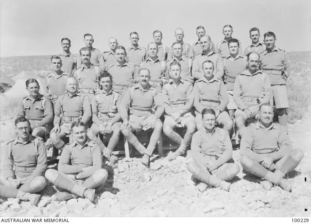 Syria. 1941-11. Group portrait of Officers of 2/3rd Infantry Battalion ...
