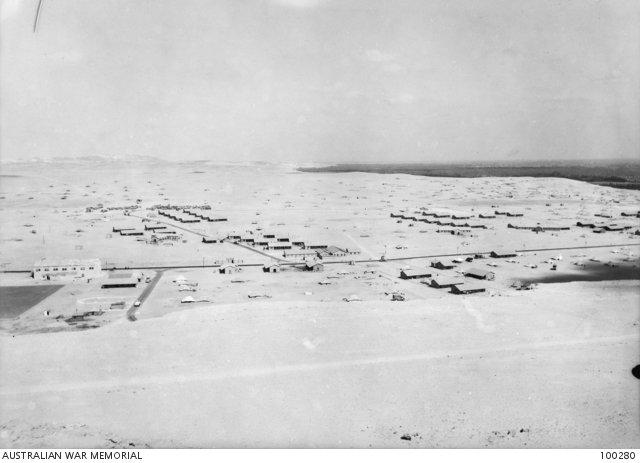 Cairo, Egypt. 1941. An elevated view of Mena Camp of the AIF, Middle ...