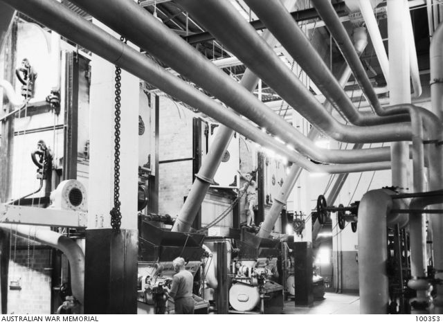 Concord, NSW. c. 1944-03-04. A section of the electricity generating ...