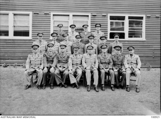 Melbourne, Vic. c. 1945-12-15. Group portrait of officers attending a ...