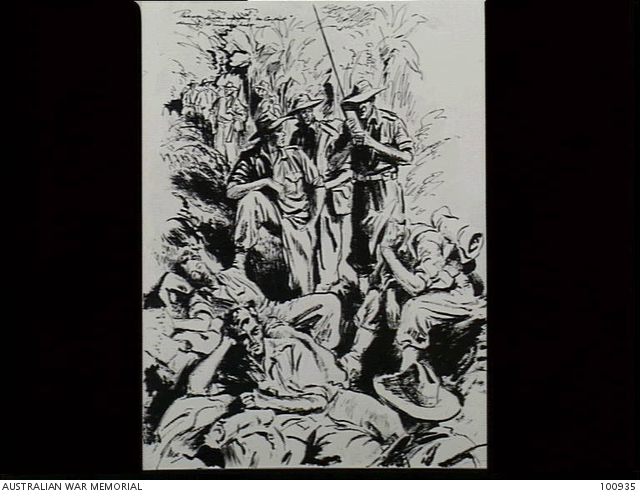 A sketch drawn for selection in an Australian War Memorial publication ...