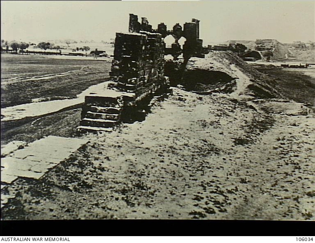 Peking, China. A damaged (presumably by shellfire) section of the Great ...