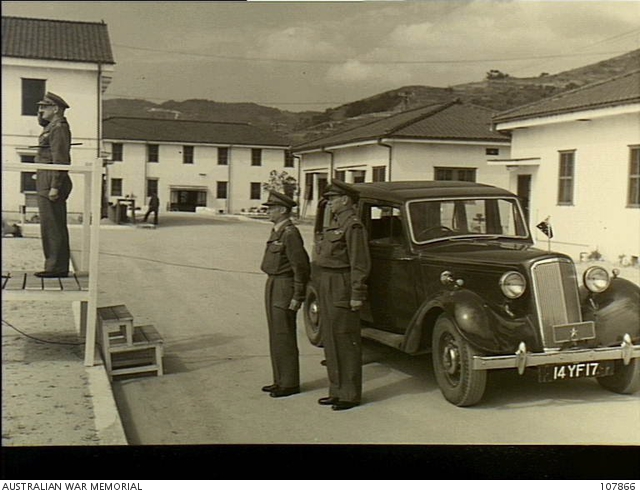 Hiroshima, Japan. 1954-10-11. On relinquishing his command of the ...