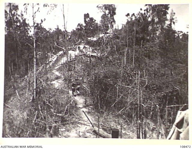 TARAKAN ISLAND. 1945-05-29. LOOKING SOUTH EAST ALONG THE CREST OF HILL ...