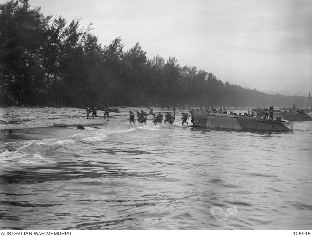 Brunei, North Borneo. 10 June 1945. Troops of 2/17 Infantry Battalion ...