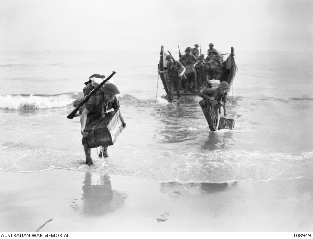 BRUNEI, NORTH BORNEO, 10 JUNE 1945. MEMBERS OF 2/17 INFANTRY BATTALION ...