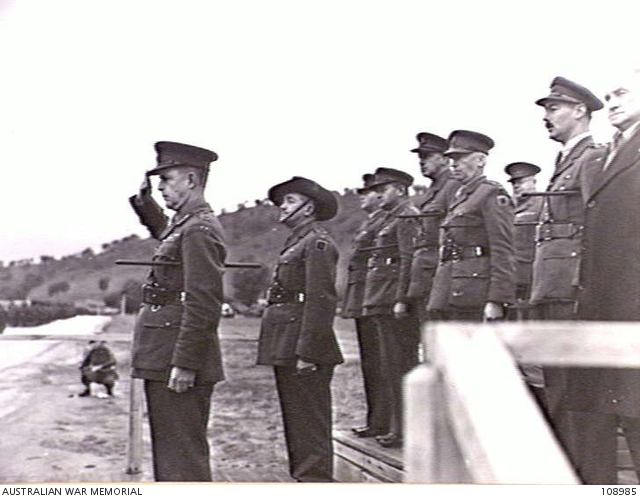 BANDIANNA, VICTORIA, 16 JUNE 1945. A FULL CEREMONIAL PARADE OF ...