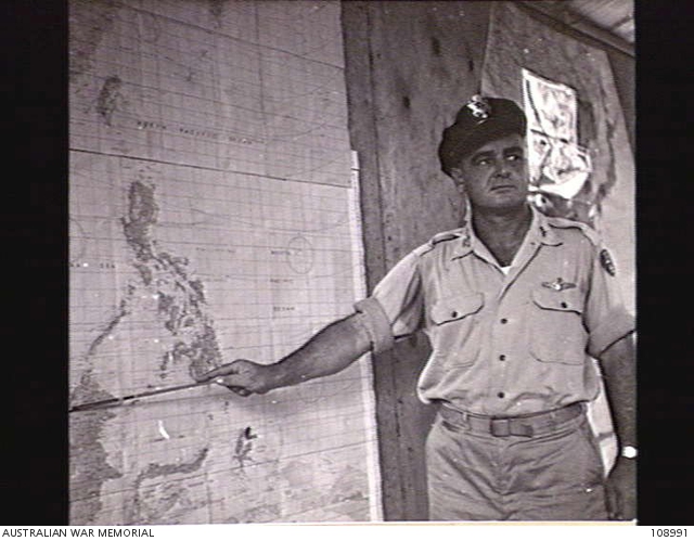 MOROTAI, 8 JUNE 1945. COLONEL CARL A BRANDT, COMMANDING OFFICER 13 ...