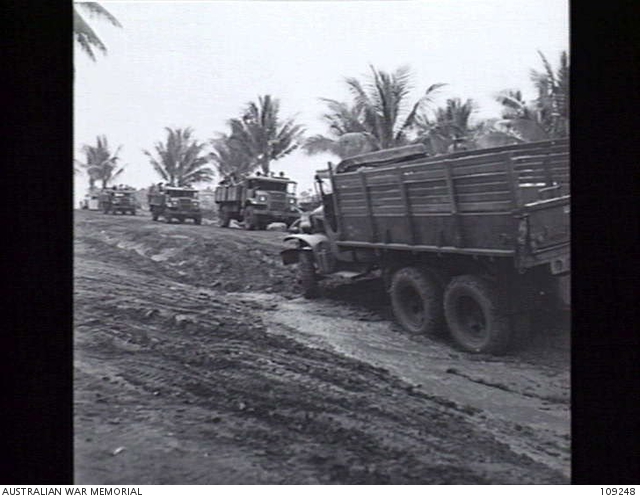 MOROTAI. 13 JUNE 1945. UNITS OF 7 DIVISION ARRIVED AT MOROTAI BY CONVOY ...