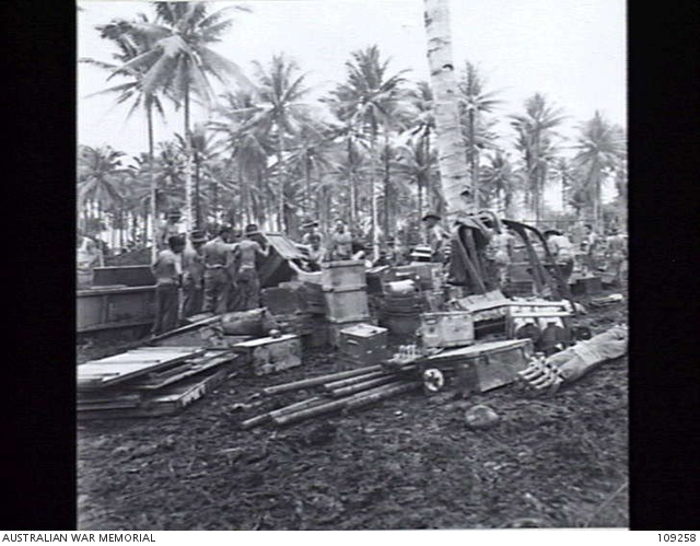 MOROTAI. 14 JUNE 1945. UNITS OF 7 DIVISION ARRIVED AT MOROTAI BY CONVOY ...
