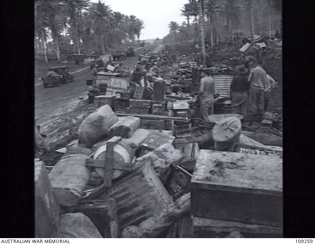 MOROTAI. 14 JUNE 1945. UNITS OF 7 DIVISION ARRIVED AT MOROTAI BY CONVOY ...