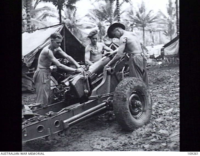 MOROTAI. 14 JUNE 1945. UNITS OF 7 DIVISION ARRIVED AT MOROTAI BY CONVOY ...