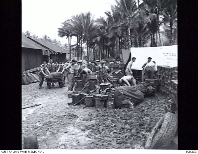 MOROTAI. 14 JUNE 1945. UNITS OF 7 DIVISION ARRIVED AT MOROTAI BY CONVOY ...