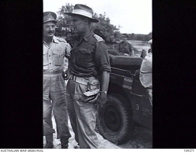 BROOKETON, NORTH BORNEO. JUNE 1945. BRIGADIER W J B WINDEYER ...