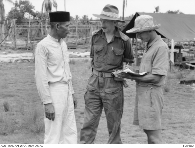BRUNEI, NORTH BORNEO. 13 JUNE 1945. MAJOR C J F POLLET, BRITISH BORNEO ...