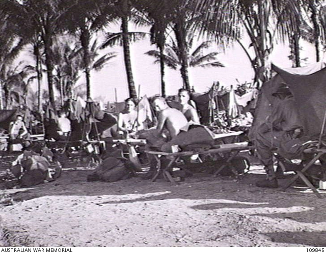 MOROTAI. 20 JUNE 1945. VARIOUS UNITS OF 7 DIVISION ASSEMBLED AT PRE ...