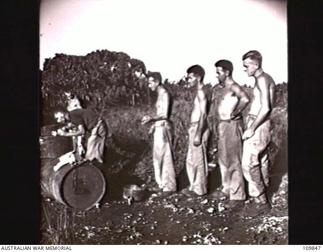 MOROTAI. 20 JUNE 1945. VARIOUS UNITS OF 7 DIVISION ASSEMBLED AT PRE ...