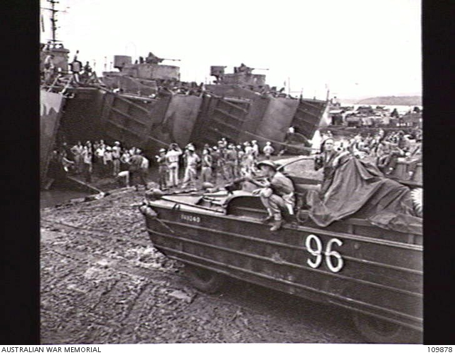 MOROTAI. 21 JUNE 1945. VARIOUS UNITS OF 7 DIVISION ASSEMBLED AT ...