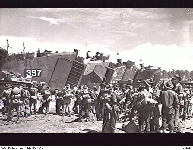 MOROTAI. 22 JUNE 1945. VARIOUS UNITS OF 7 DIVISION ASSEMBLED AT ...