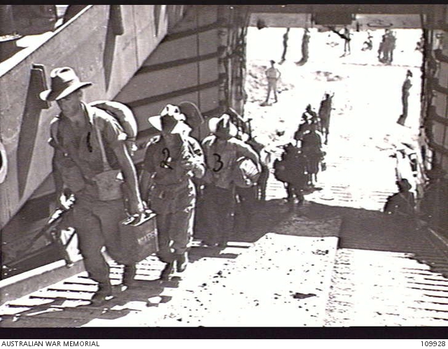 MOROTAI. 22 JUNE 1945. VARIOUS UNITS OF 7 DIVISION ASSEMBLED AT ...