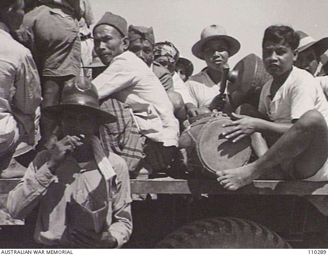 TARAKAN ISLAND, 1945-06-28. A GOOD LUCK CEREMONY WAS HELD BY THE ...