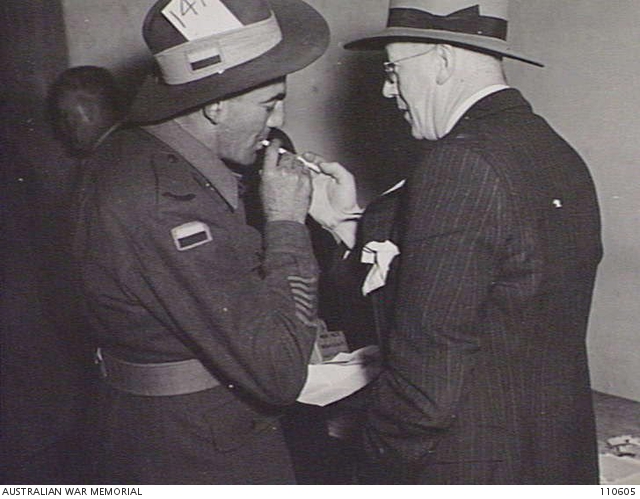 SYDNEY, NSW. . 7 JULY 1945. MR STRATHAN, RETURNED SOLDIERS LEAGUE ...
