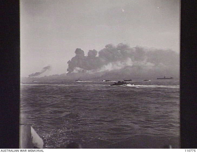 BALIKPAPAN, BORNEO. 1 JULY 1945. LANDING VEHICLES TRACKED, COMMONLY ...