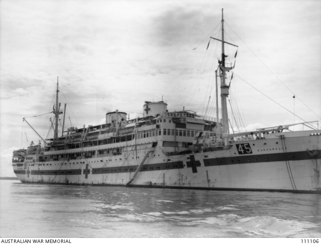 TARAKAN ISLAND, 8 JULY 1945. THE 2/2 AUSTRALIAN HOSPITAL SHIP, SS ...