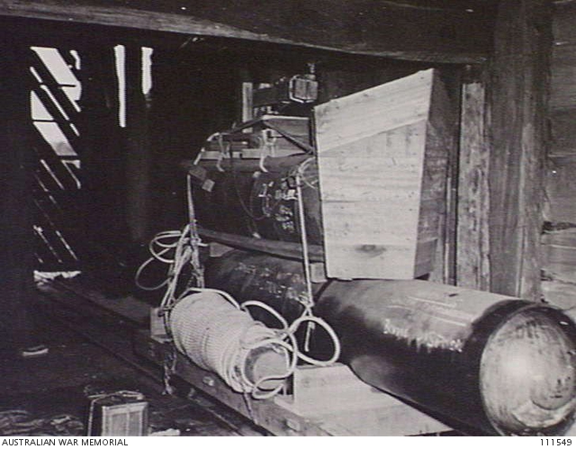 MANGGAR, BORNEO, 14 JULY 1945. THREE TYPE 6, MODEL 2, 1924 21 INCH ...