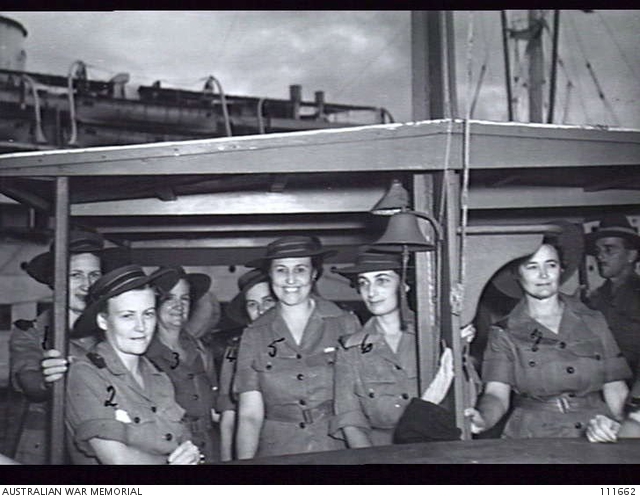 BALIKPAPAN, BORNEO, 19 JULY 1945. EIGHT AANS (AUSTRALIAN ARMY NURSING ...