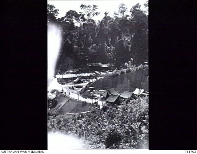 TARAKAN ISLAND. 14 JULY 1945. VIEW OF 14TH BATTERY, 2/7TH FIELD ...