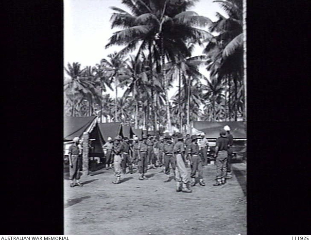 MOROTAI. 1945-07-20. A SECTION OF THE WELL KEPT TENT LINES OF MEMBERS ...